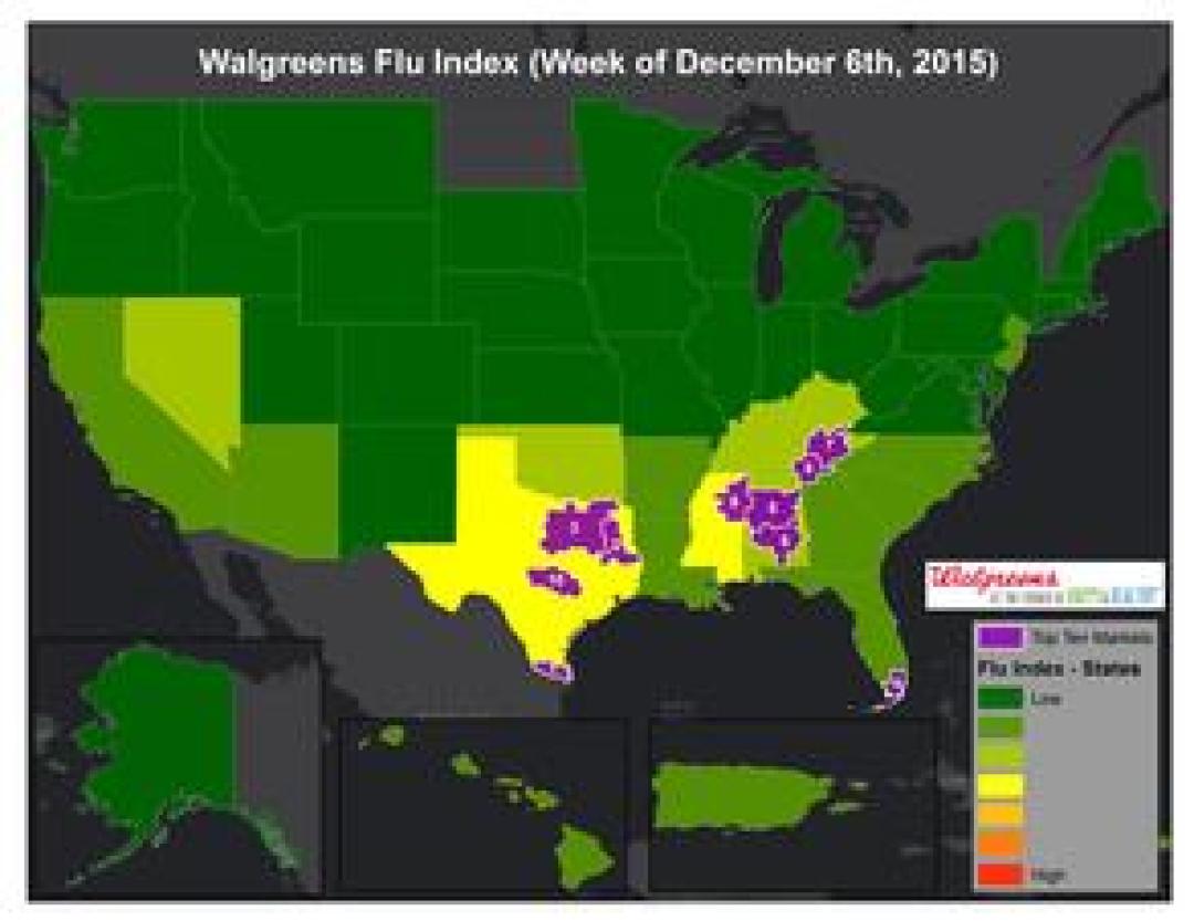 Walgreens Flu Index™ for Week of Dec. 6, 2015 | Walgreens Boots Alliance
