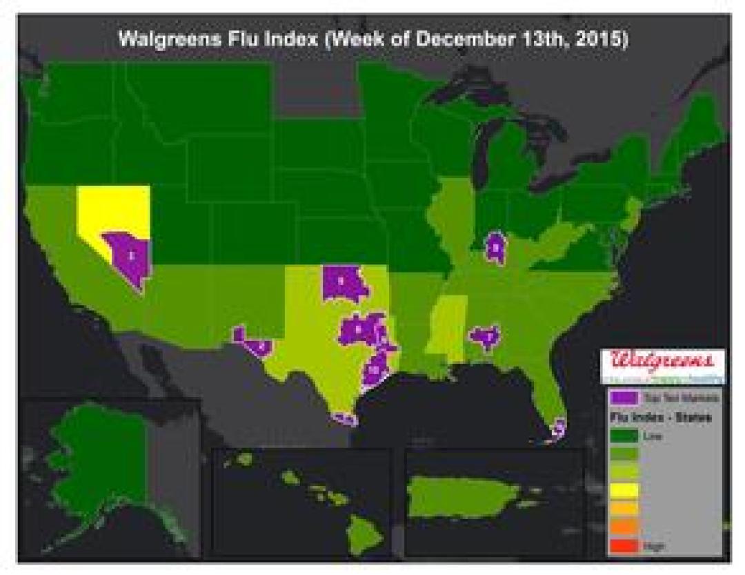 Walgreens Flu Index™ for Week of Dec. 13, 2015 | Walgreens Boots Alliance