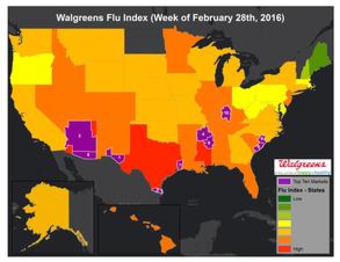 Walgreens Flu Index™ for Week of Feb. 28, 2016 | Walgreens Boots Alliance