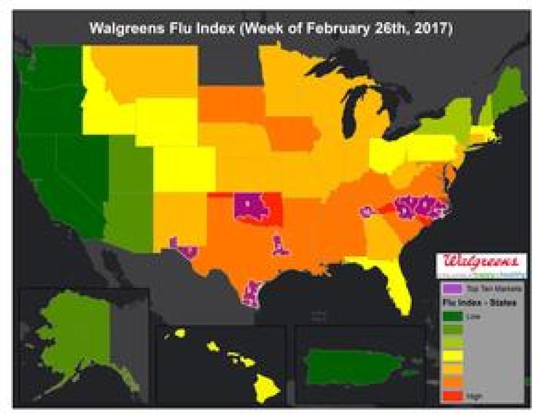 Walgreens Flu Index™ for Week of Feb. 26, 2017 | Walgreens Boots Alliance