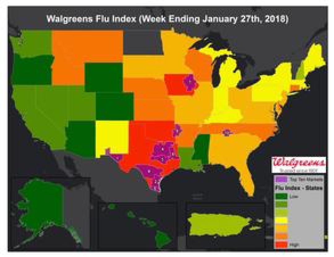 The US South Continues to Top the Walgreens Flu Index™ | Walgreens ...