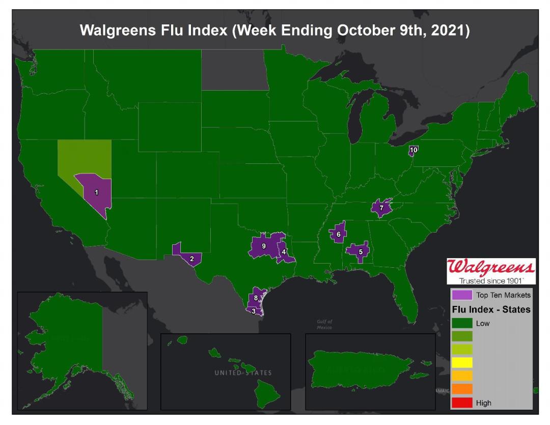 Walgreens Flu Index Shows Flu Activity Is Up 23 Percent Compared to ...
